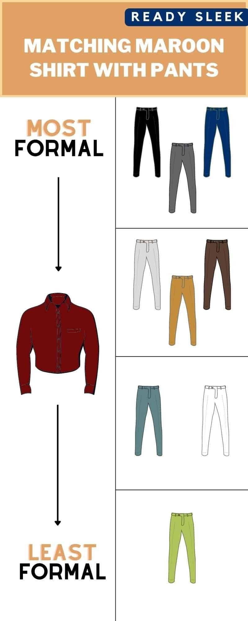 What Color Pants Go With A Maroon Shirt? (Pics)